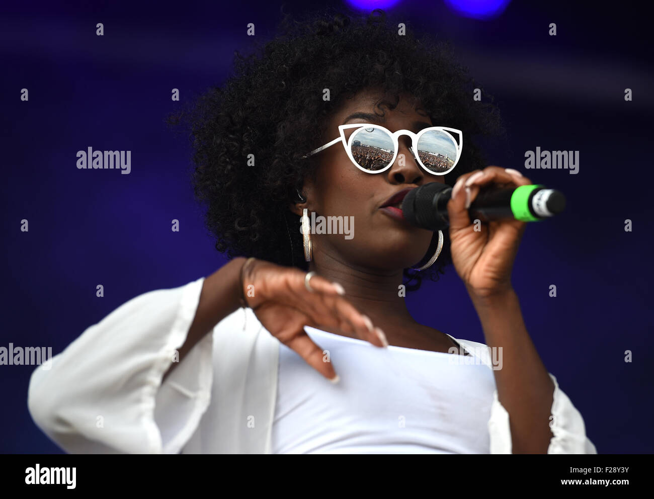 Berlin, Germany. 13th Sep, 2015. Singer Elisabeth Troy of the English ...