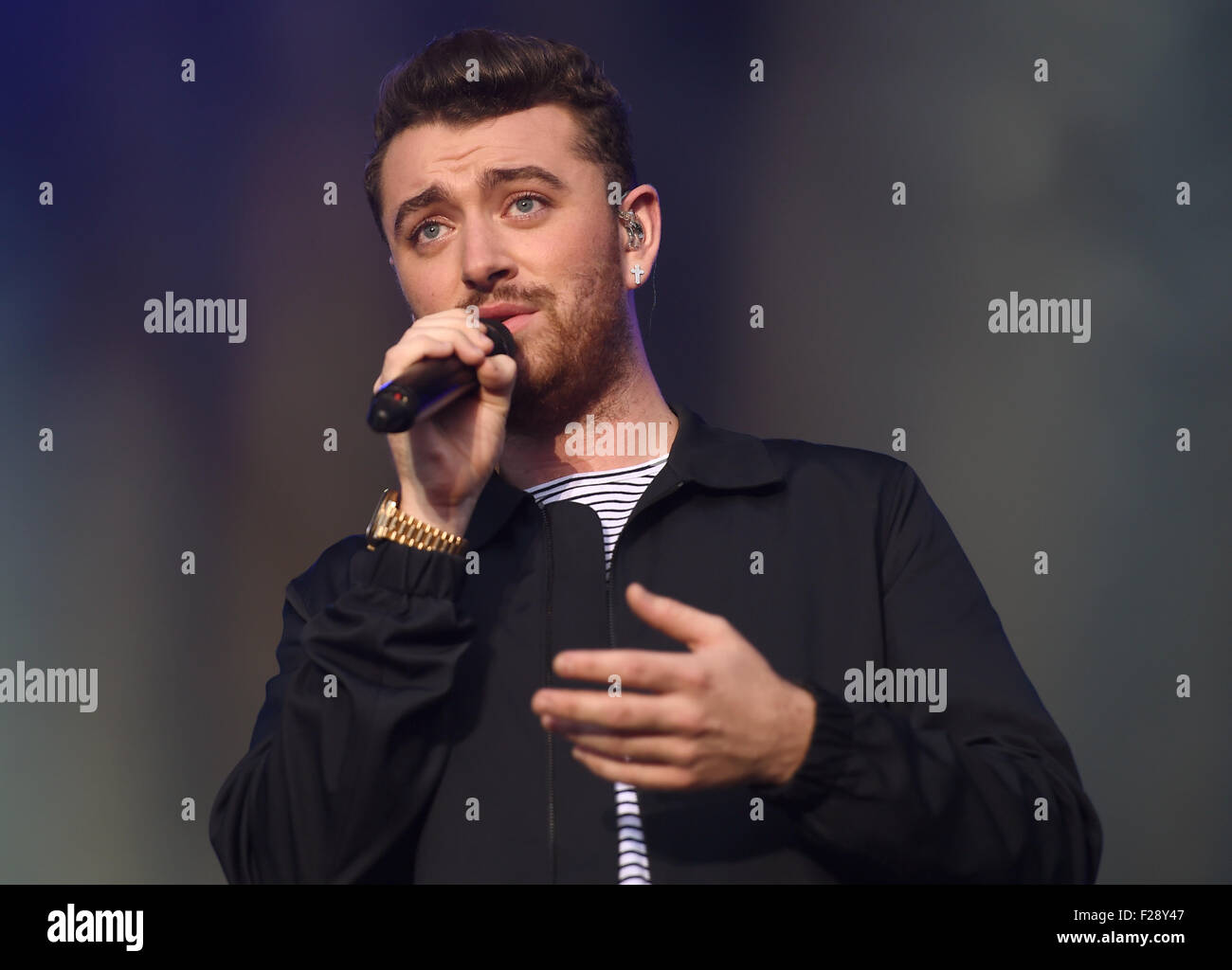 Berlin, Germany. 13th Sep, 2015. British singer Sam Smith performs on ...