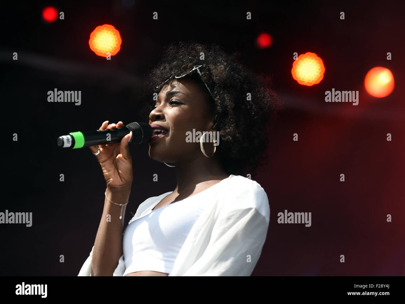 Berlin, Germany. 13th Sep, 2015. Singer Elisabeth Troy of the English ...