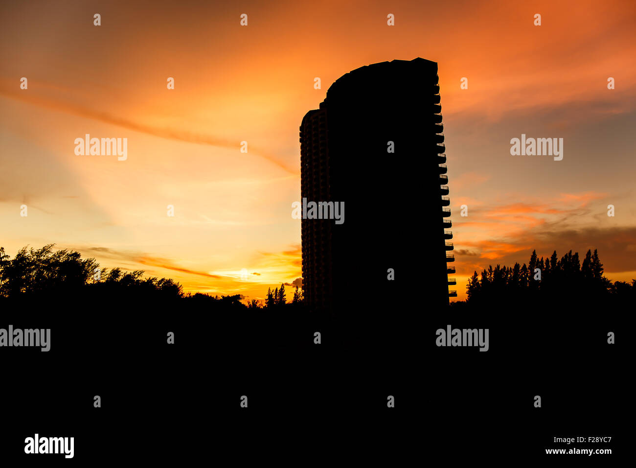 Sunrise in front of the building Stock Photo - Alamy