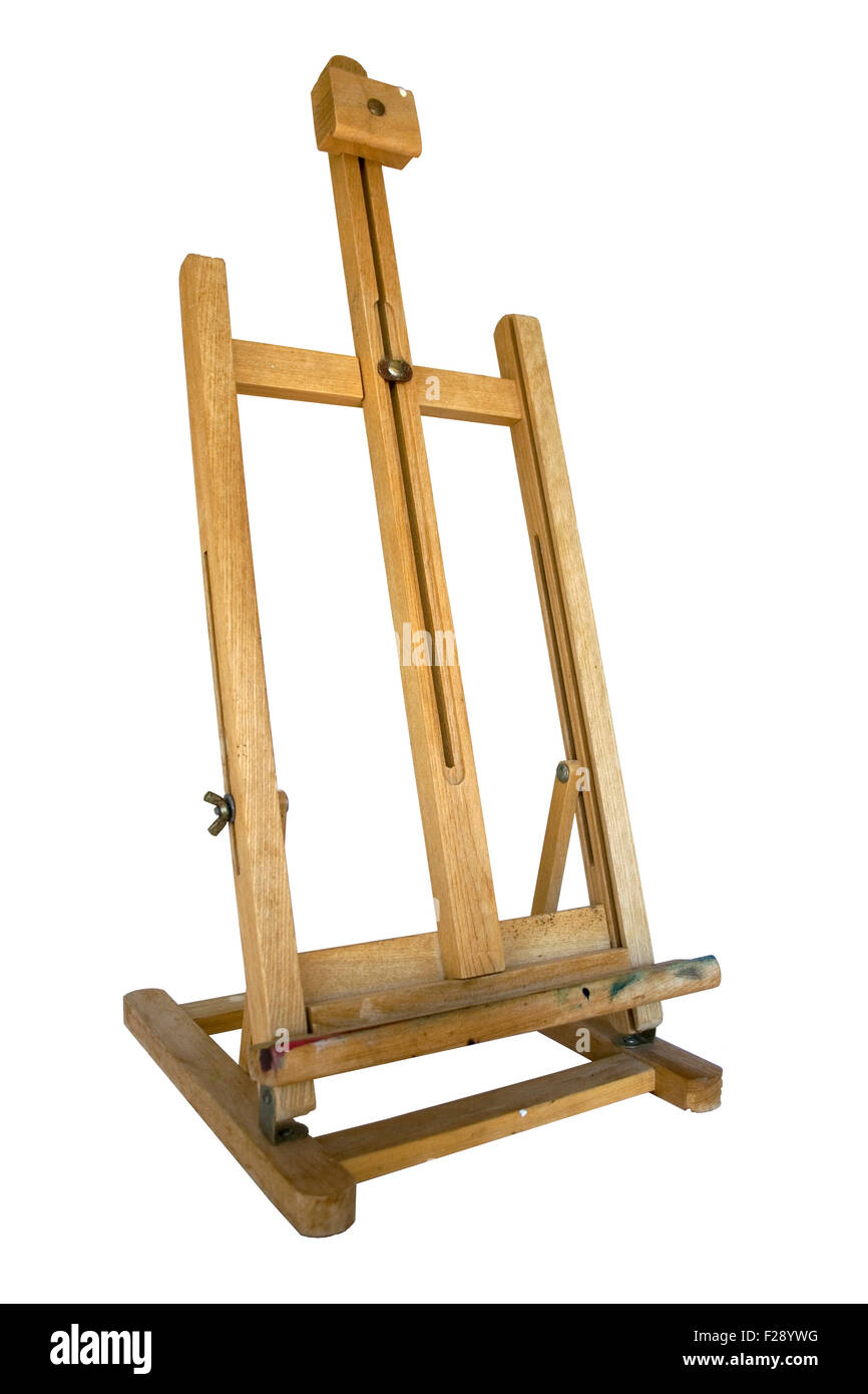 Easel isolated on a white background Stock Photo - Alamy
