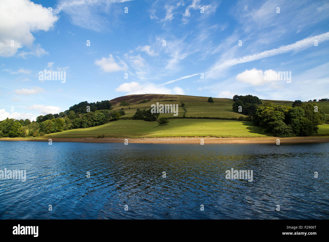 A view across a Ladybower Reservoir on a sunny summer's day Stock Photo ...