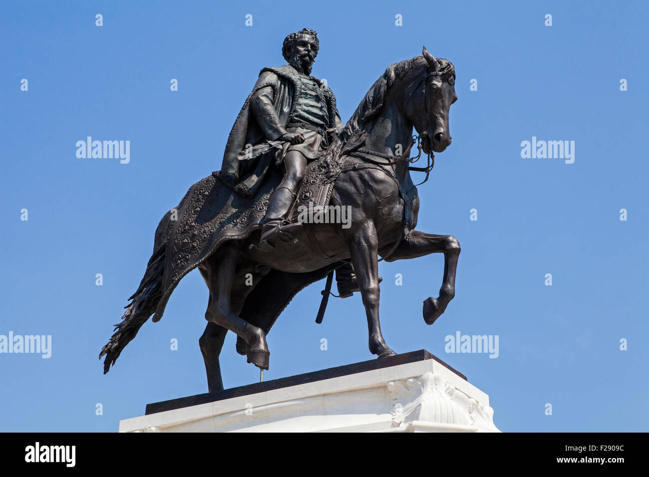 Statue of former Hungarian Prime Minister Count Gyula Andrassy situated ...