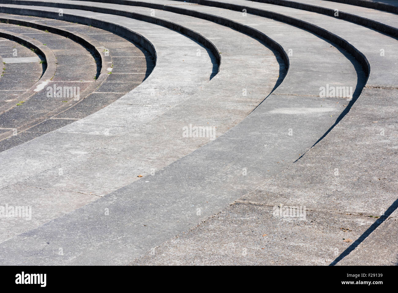 Curved pattern of steps forming part of an amphitheatre Stock Photo - Alamy