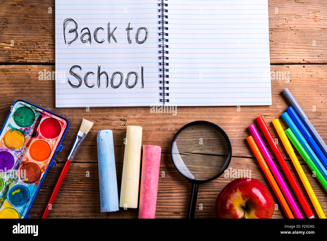 Back to school composition Stock Photo - Alamy