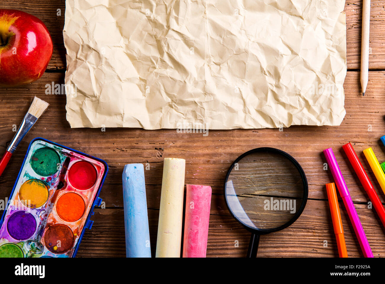 Back to school composition Stock Photo - Alamy