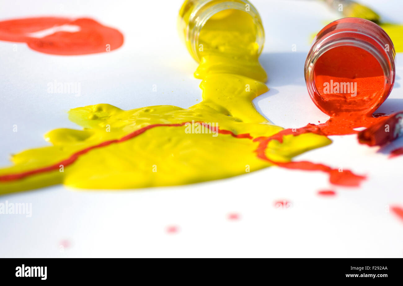 Yellow and red colors on white Stock Photo - Alamy