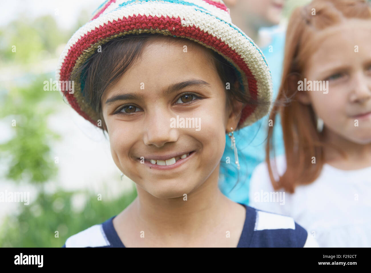 Portrait of a girl smiling, Bavaria, Germany Stock Photo - Alamy