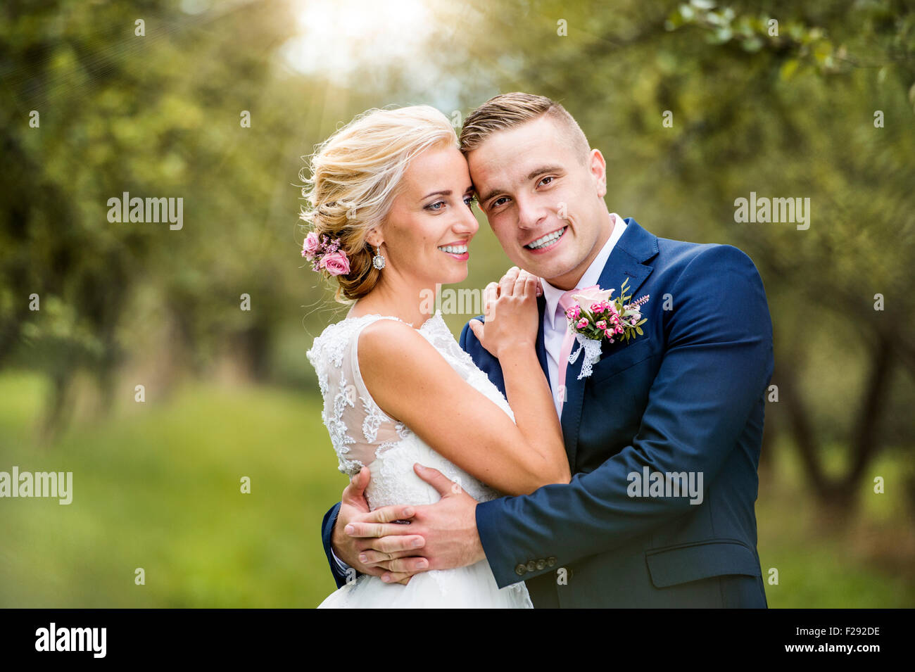 Beautiful wedding couple Stock Photo - Alamy