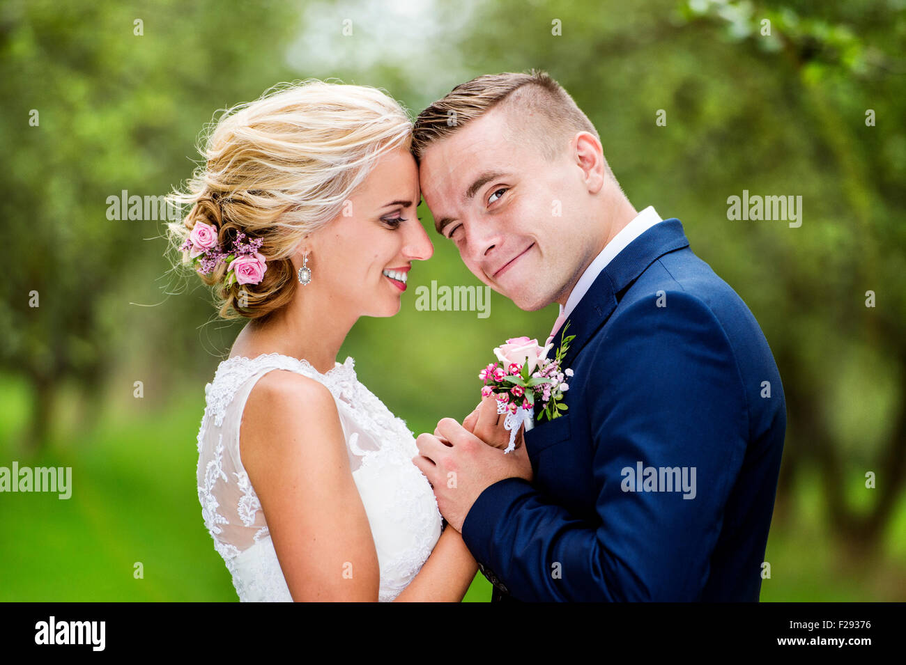 Beautiful wedding couple Stock Photo - Alamy