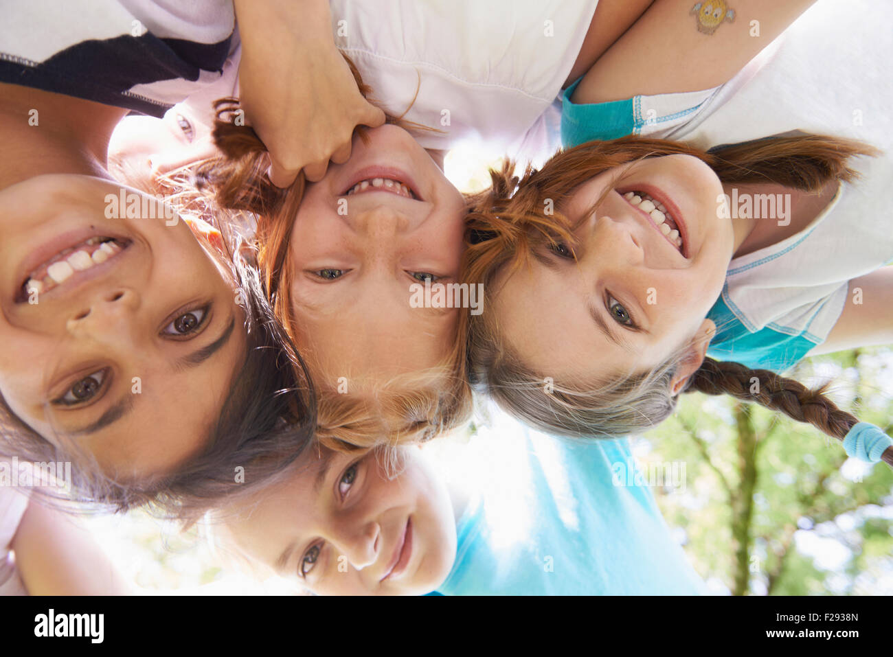 Girls Group Huddle Together