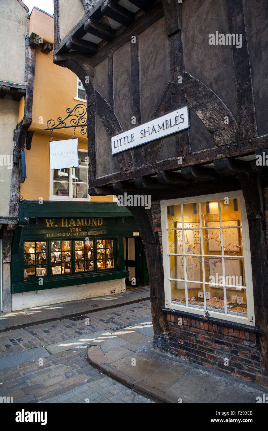 YORK, UK - AUGUST 27TH 2015: A view of Little Shambles in York, on 27th ...