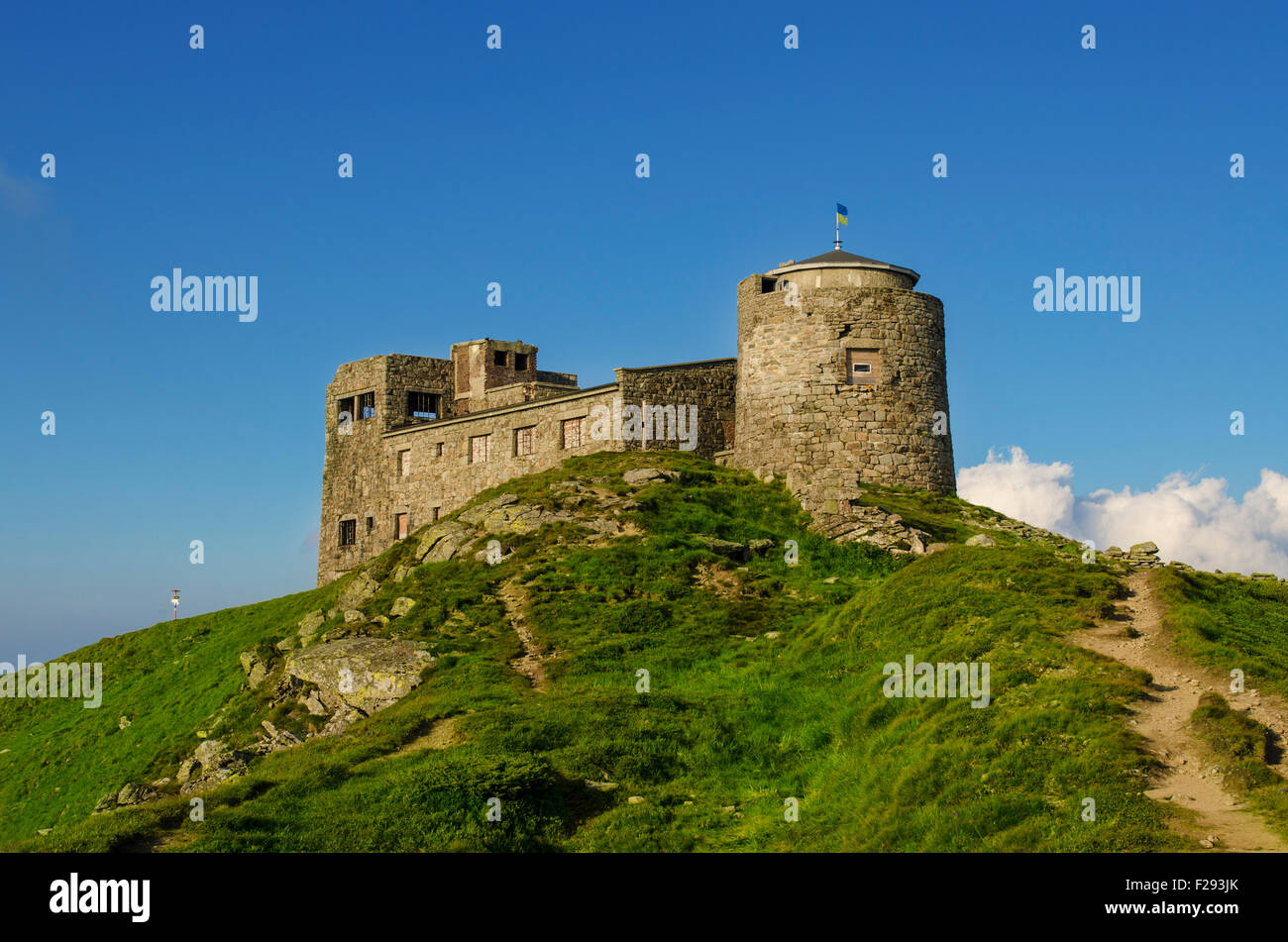 Old castle on the mountain Stock Photo - Alamy