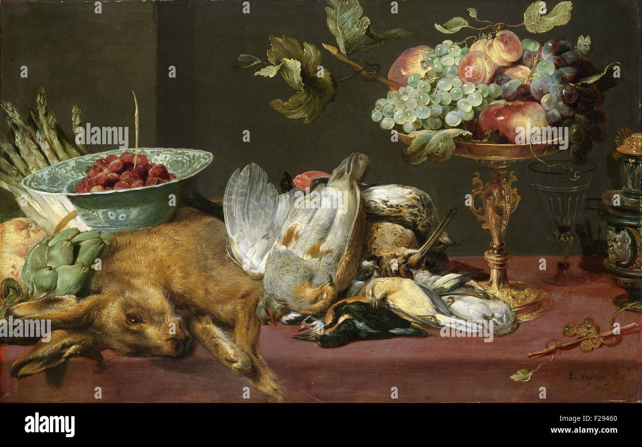 Frans Snyders or Frans Snijders - Still life with small Game and Fruits ... Frans Snyders or Frans Snijders - Still life with small Game and Fruits ...