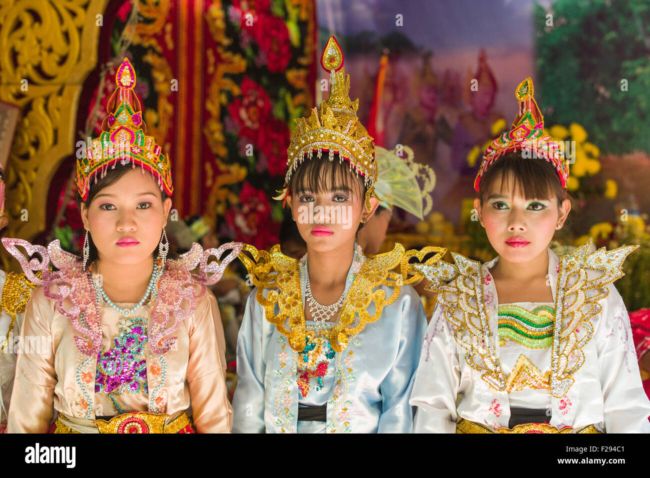 People attending the parade - Yangon, Myanmar Stock Photo - Alamy