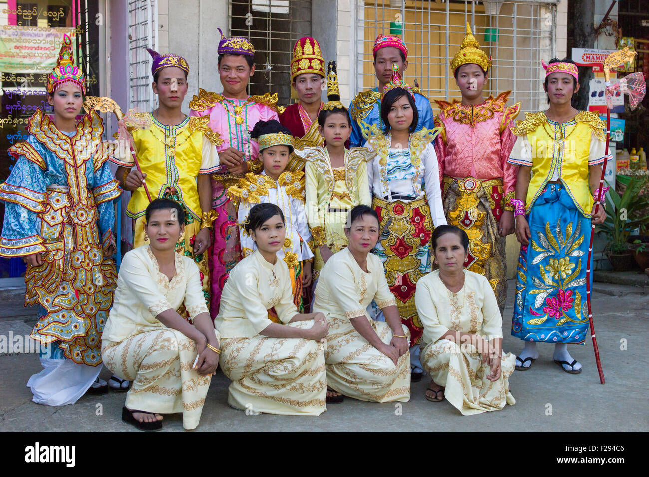 People attending the parade - Yangon, Myanmar Stock Photo - Alamy