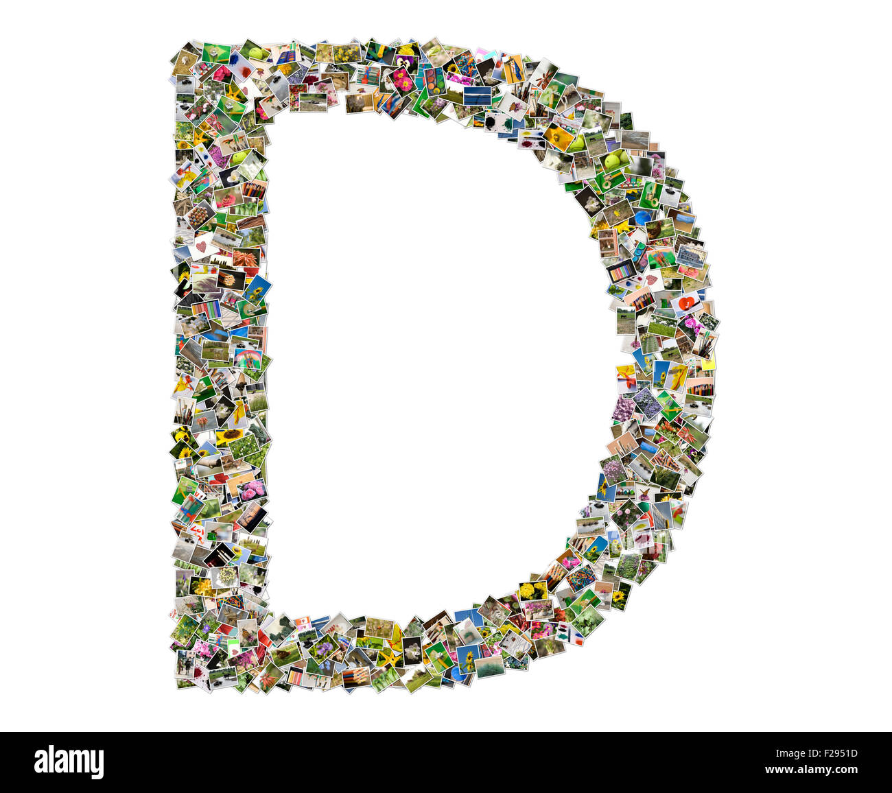 Letter d , photos collage isolated on a white background Stock Photo ...
