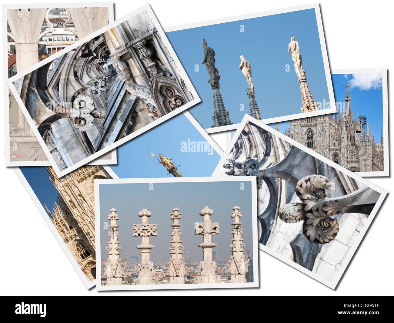 The Milan cathedral, photos collage Stock Photo - Alamy