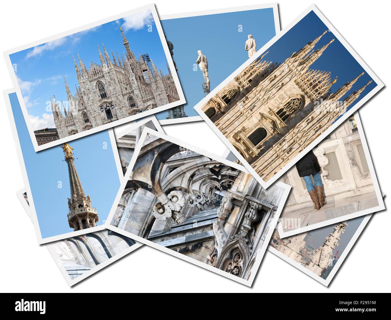 The Milan cathedral, photos collage Stock Photo - Alamy