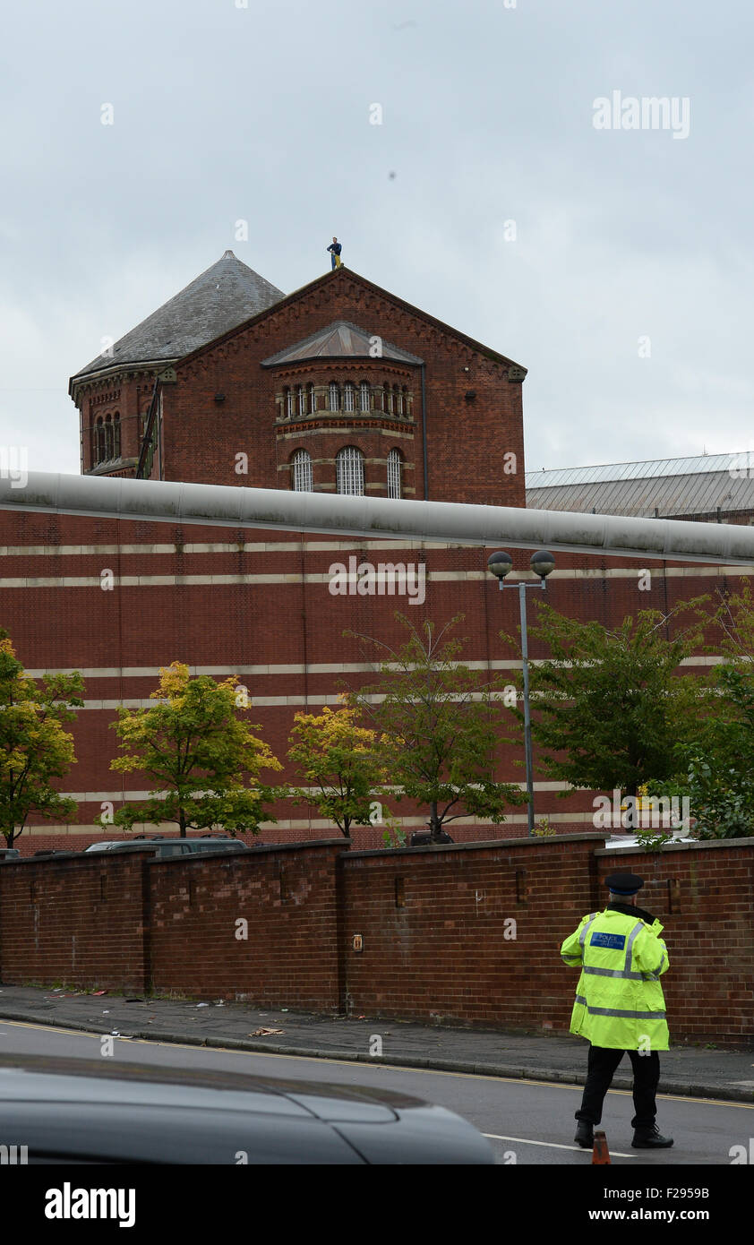 Prisoner Stuart Horner pictured on the roof of HMP Manchester. Stuart ...
