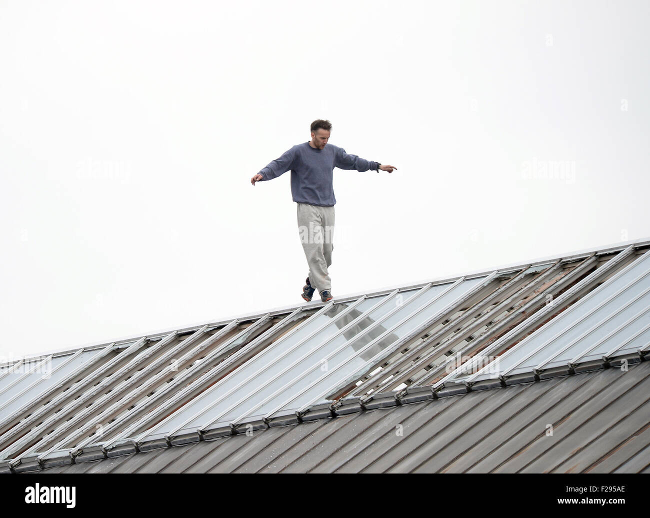 Prisoner Stuart Horner pictured on the roof of HMP Manchester. Stuart ...