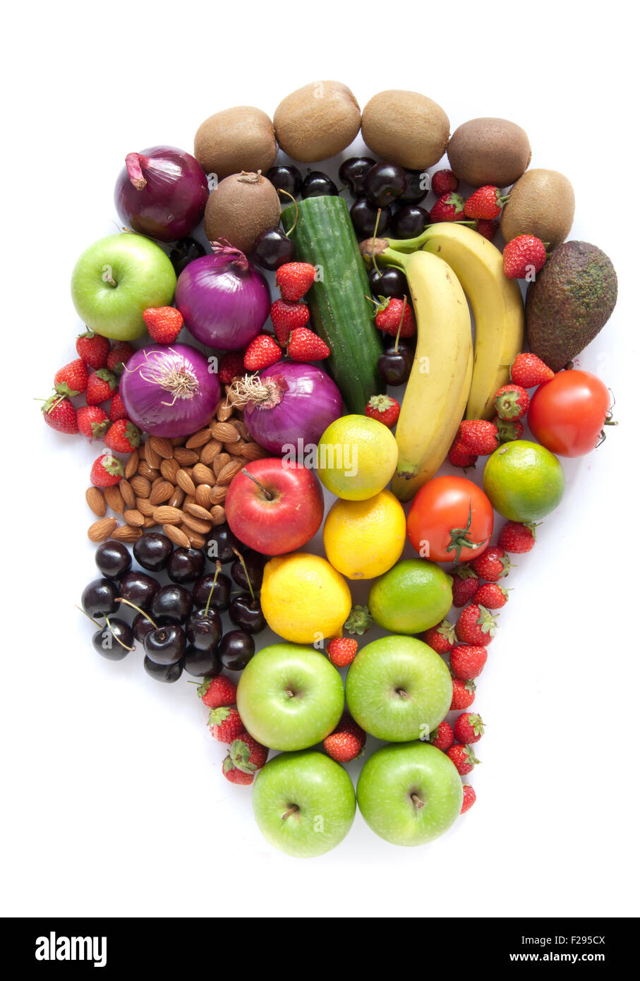 Healthy food head Stock Photo - Alamy