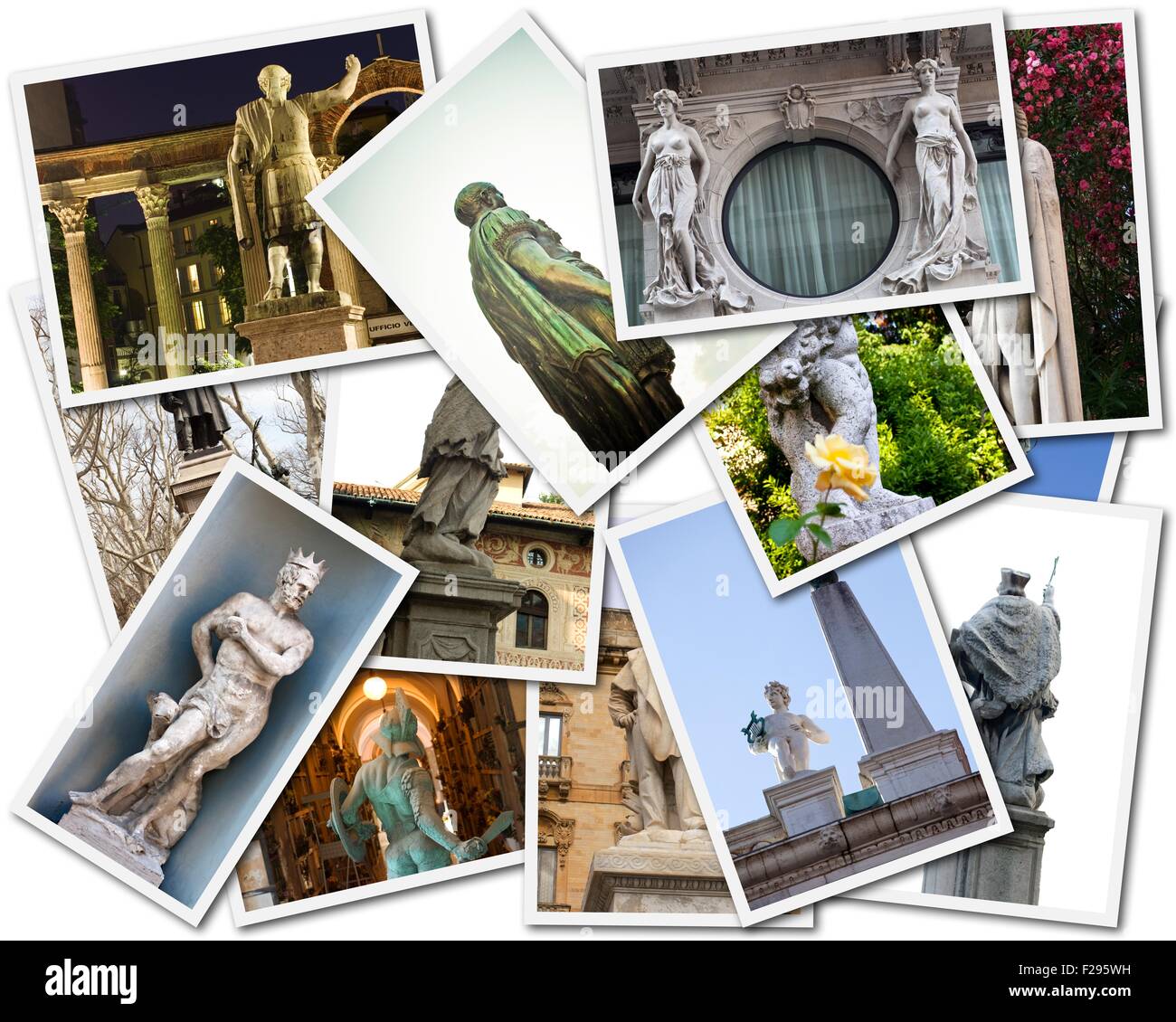 A set of statue collage, Italy Stock Photo - Alamy