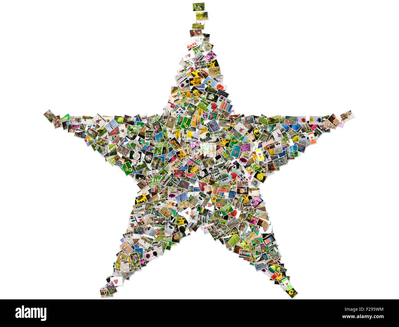 Star sign, photo collage isolated on a white background Stock Photo - Alamy