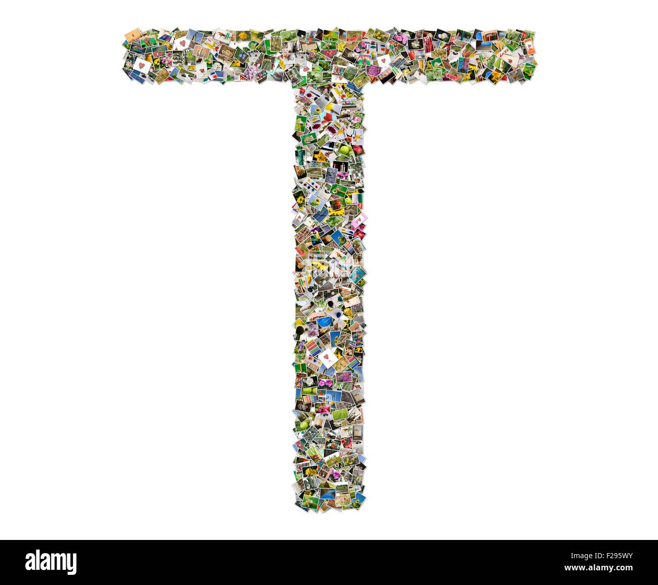 Letter t, photos collage isolated on a white background Stock Photo - Alamy