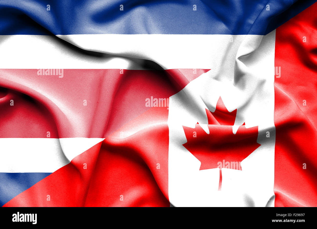Costa rica canada flag hi-res stock photography and images - Alamy