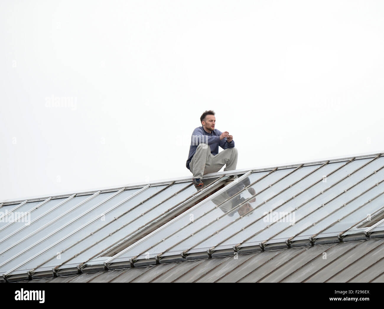 Prisoner Stuart Horner pictured on the roof of HMP Manchester. Stuart ...