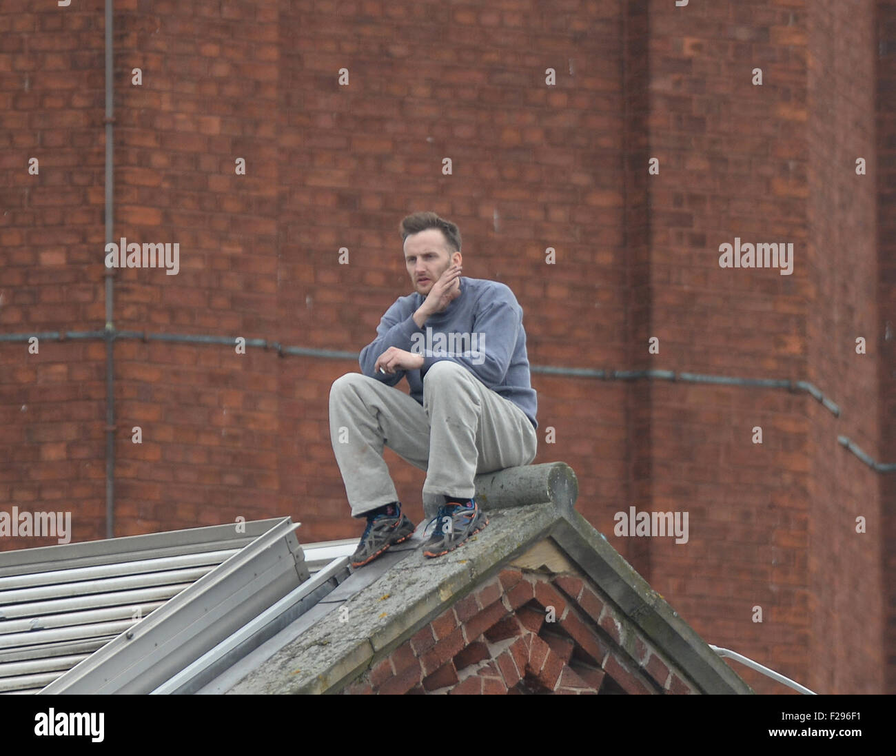 Prisoner Stuart Horner pictured on the roof of HMP Manchester. Stuart ...