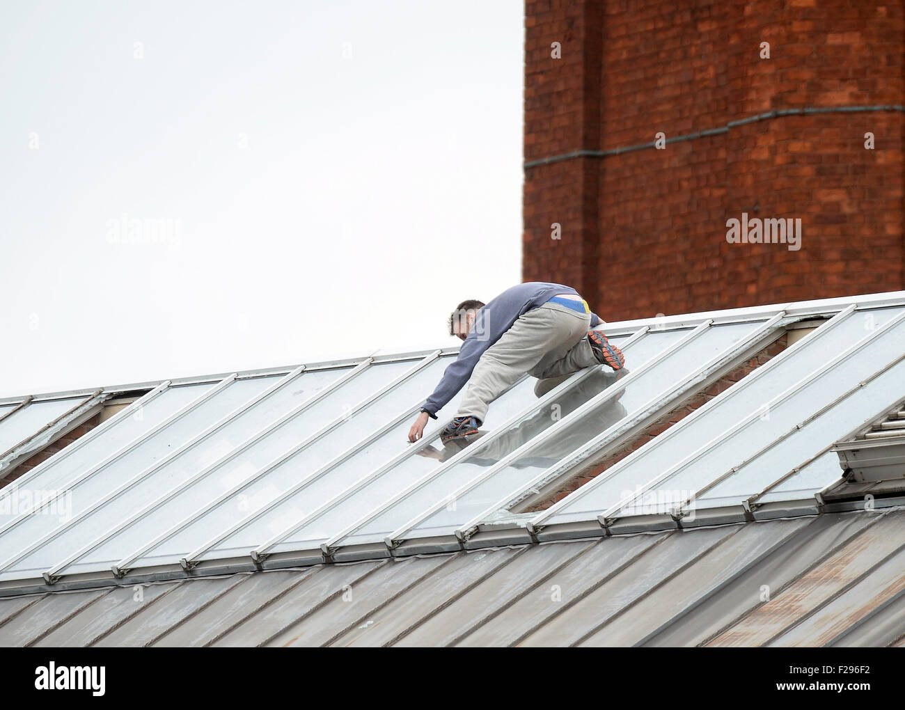 Prisoner Stuart Horner pictured on the roof of HMP Manchester. Stuart ...