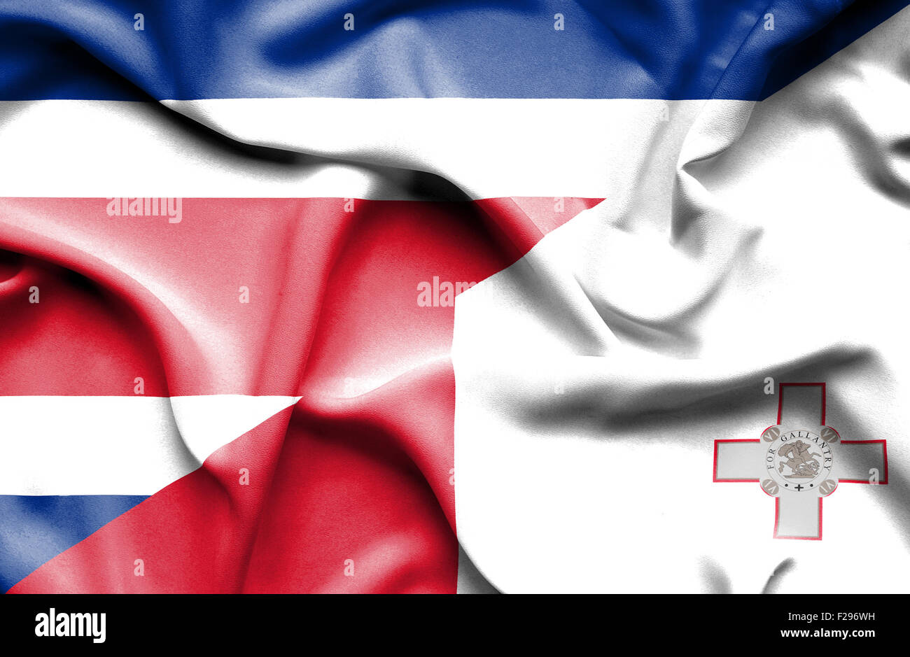 Malta costa rica flag hi-res stock photography and images - Alamy