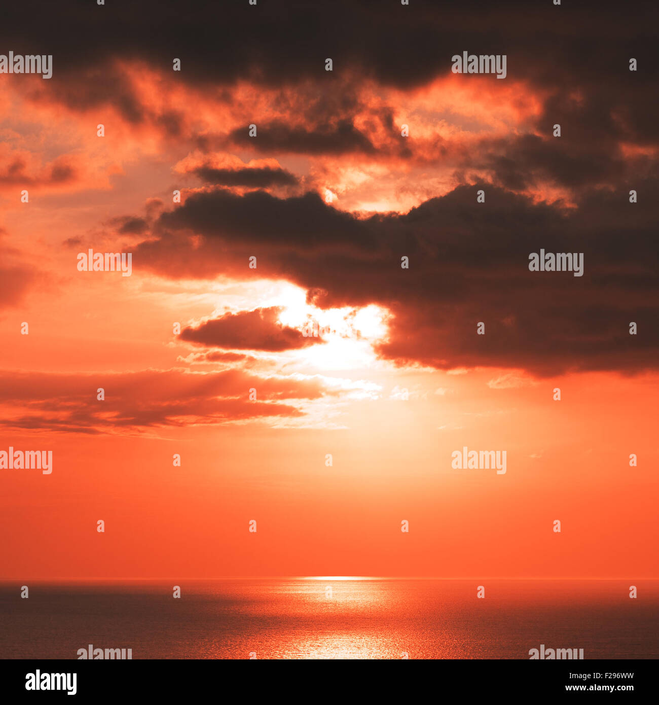 beautiful sunset over calm sea, samui, thailand Stock Photo - Alamy