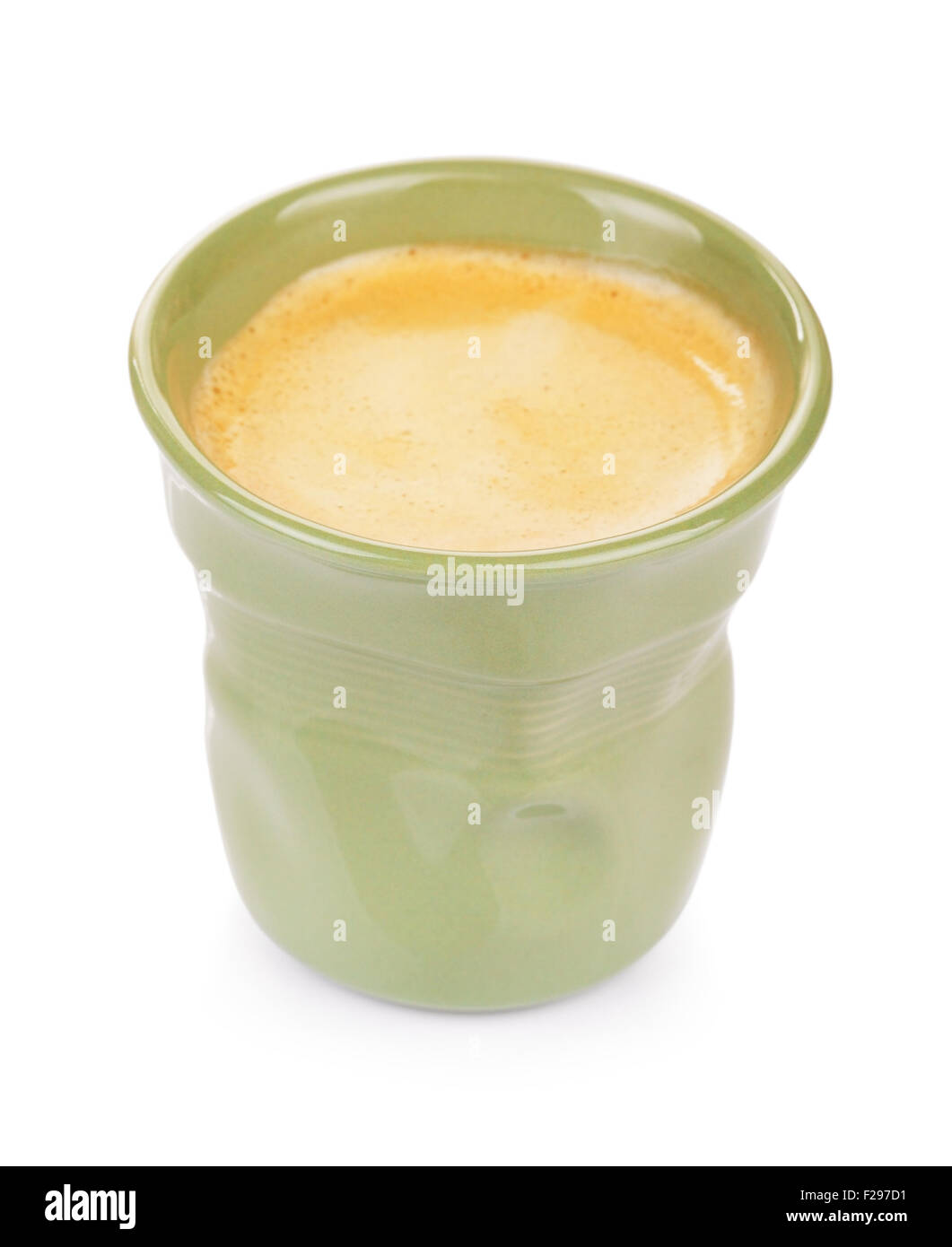 original green espresso cup, isolated on white Stock Photo - Alamy