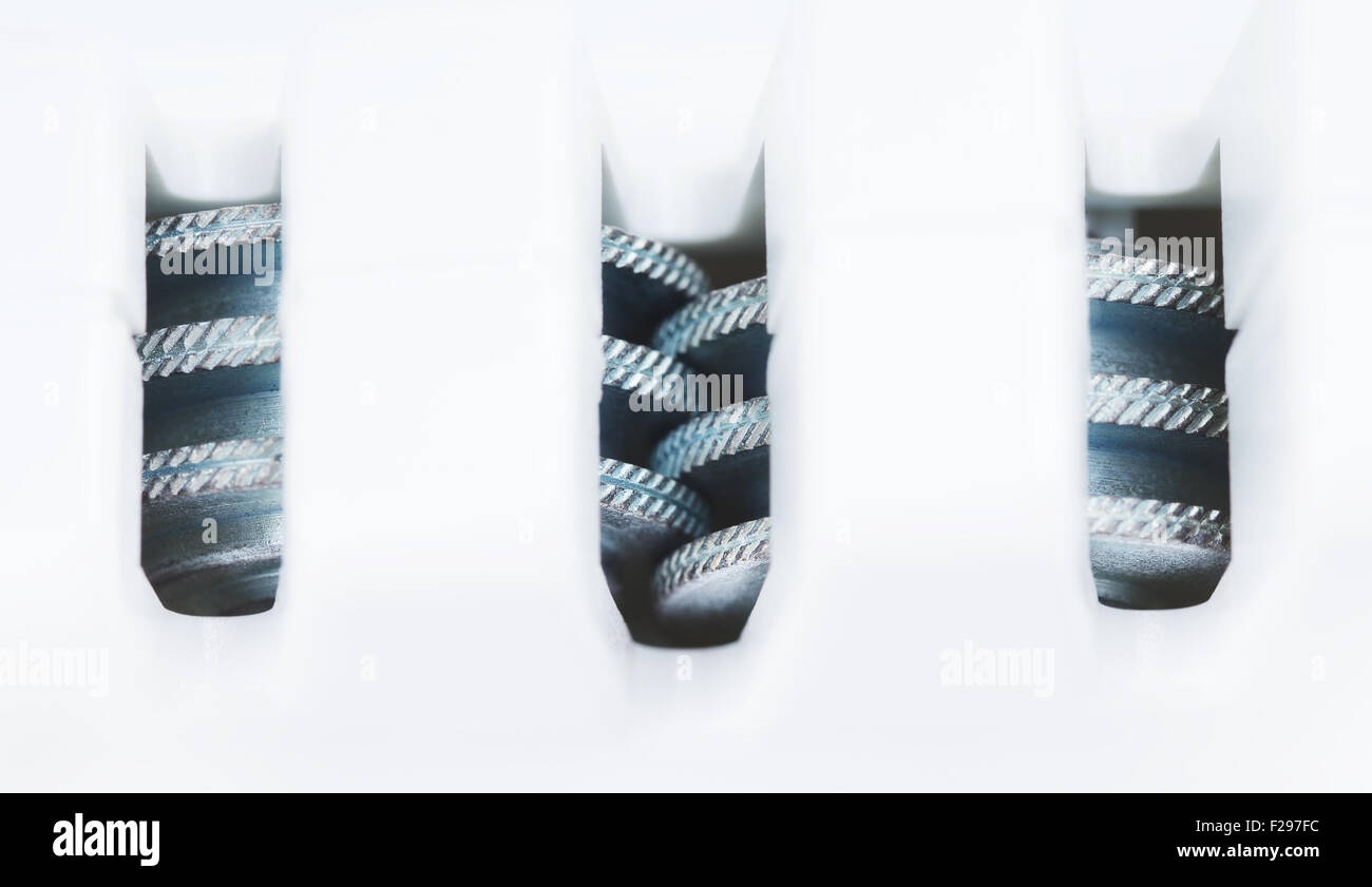 modern gray knife sharpener, close up view Stock Photo - Alamy