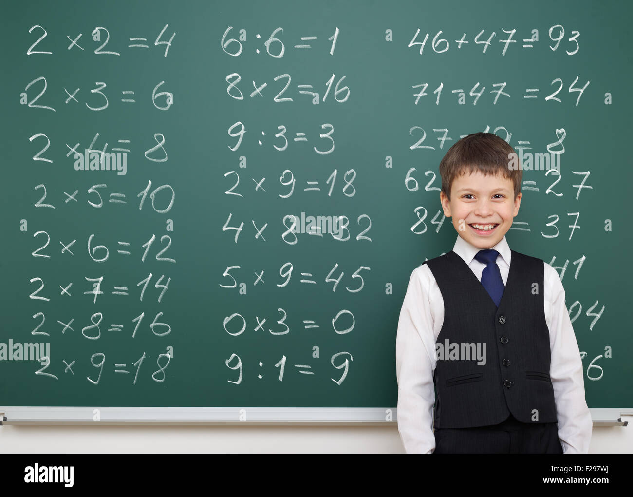 Boy exercise math on school hi-res stock photography and images - Alamy