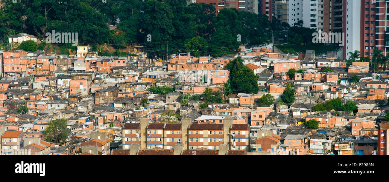 Aerial view of houses in a town, Morumbi, Sao Paulo, Brazil Stock Photo ...