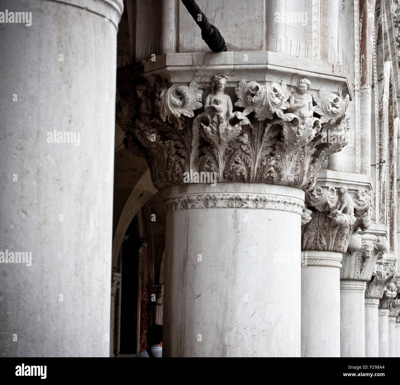 A classical and tipical corinthian columns of Venice Stock Photo - Alamy