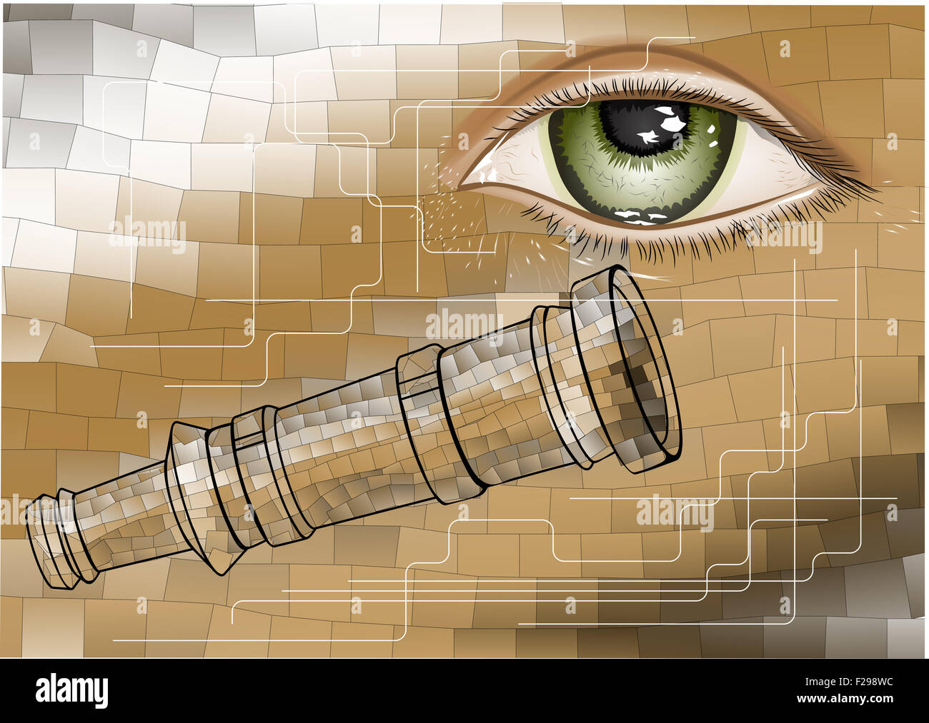 telescope and eye Stock Photo - Alamy
