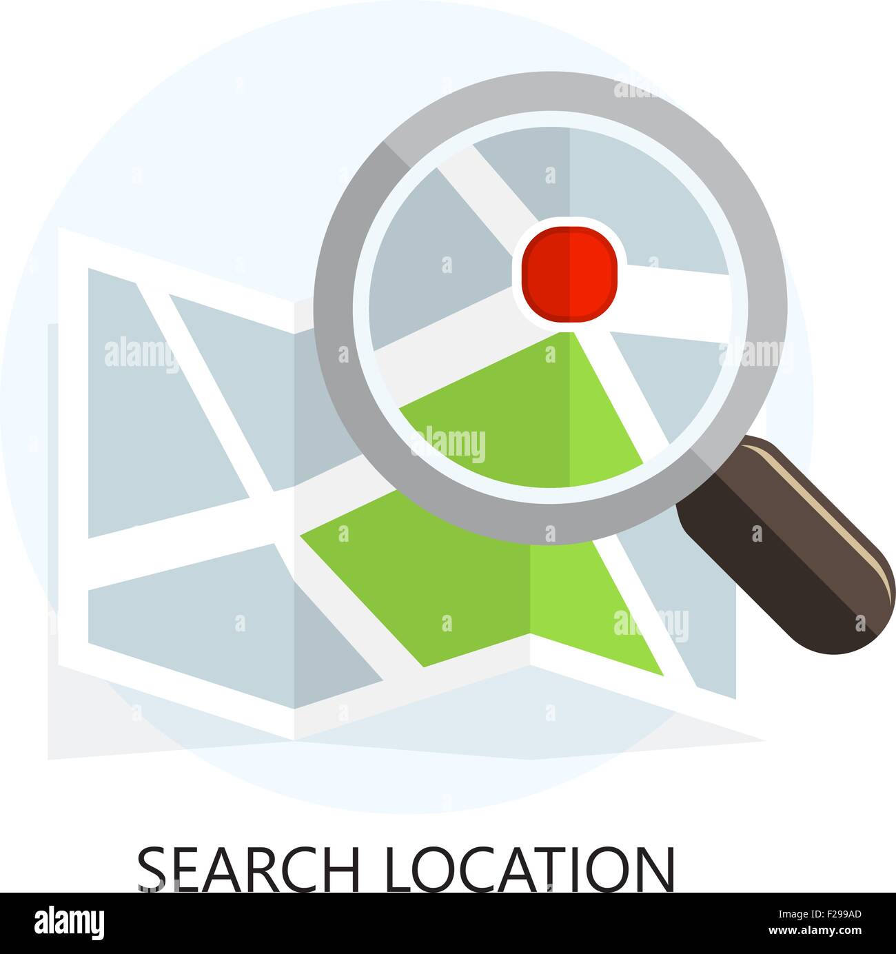 Location Icon. Search Concept. Flat Design Stock Vector Image & Art - Alamy