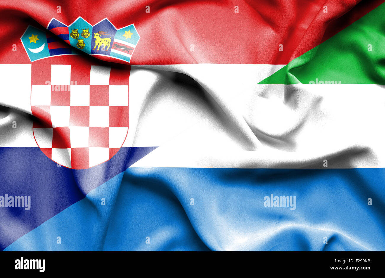 Waving flag of Sierra Leone and Croatia Stock Photo - Alamy