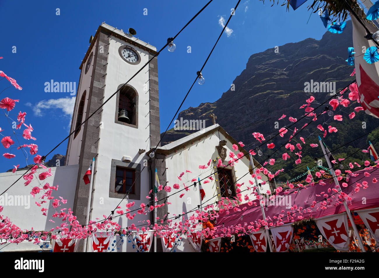 The church at Curral das Freiras (The Nuns' Valley), Madeira, Portugal ...