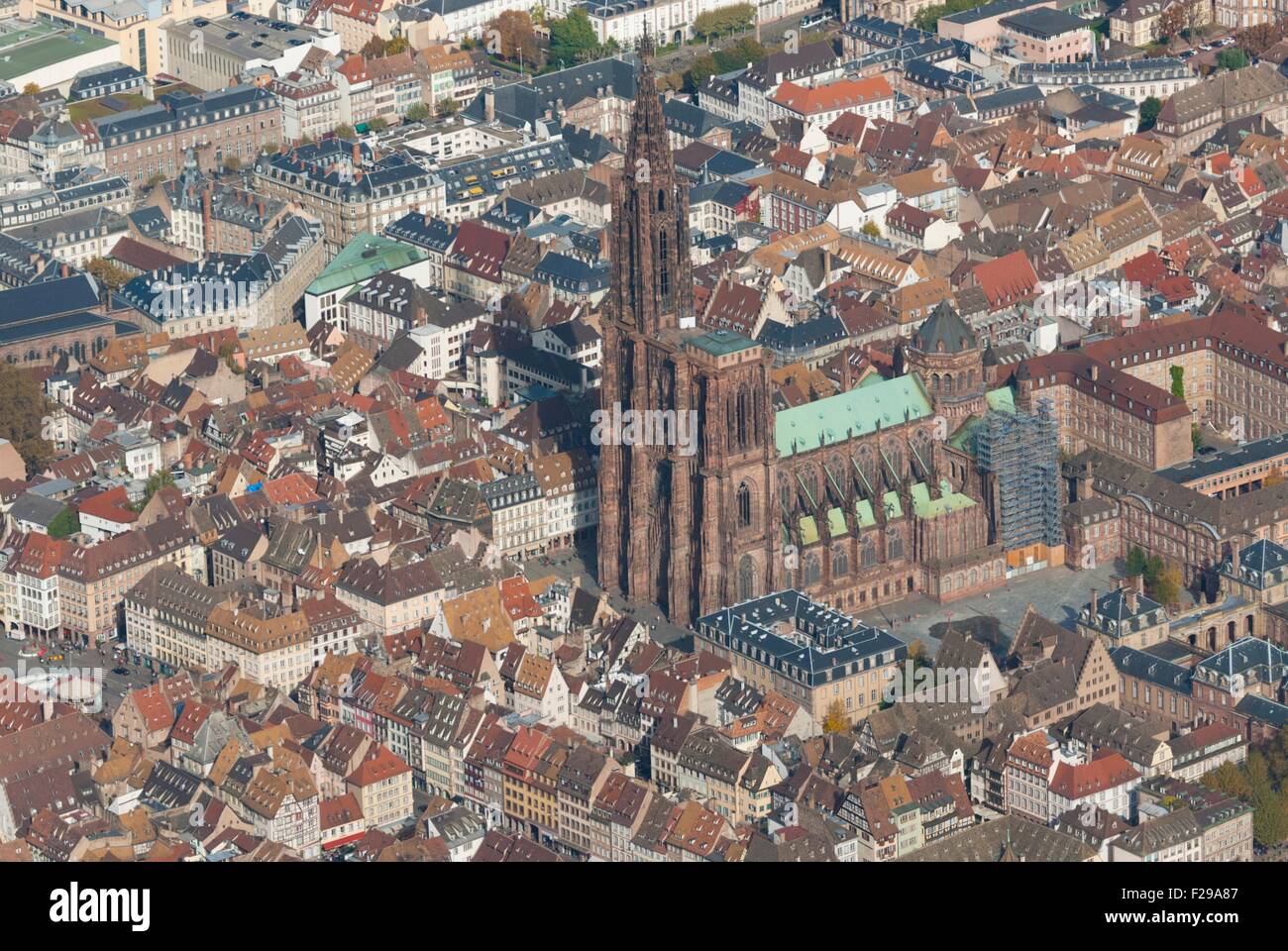 Strasbourg cathedral aerial hi-res stock photography and images - Alamy