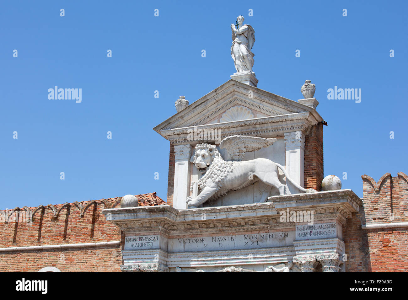 Lion and other Statue of Arsenal, Venice Stock Photo - Alamy