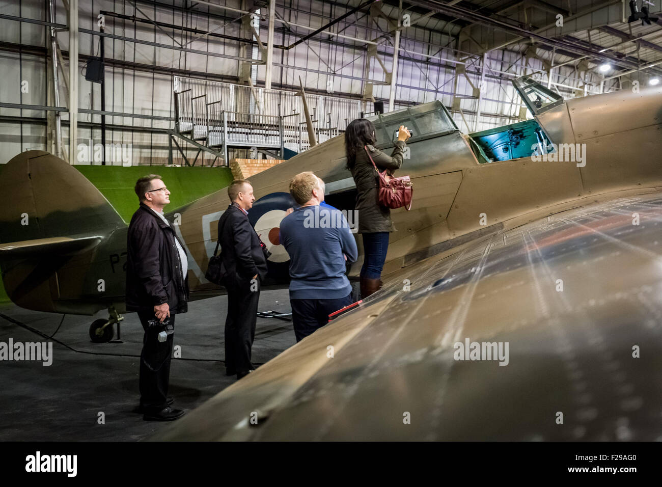 London, UK. 14th September, 2015. Supermarine Spitfire MK1 on display ...