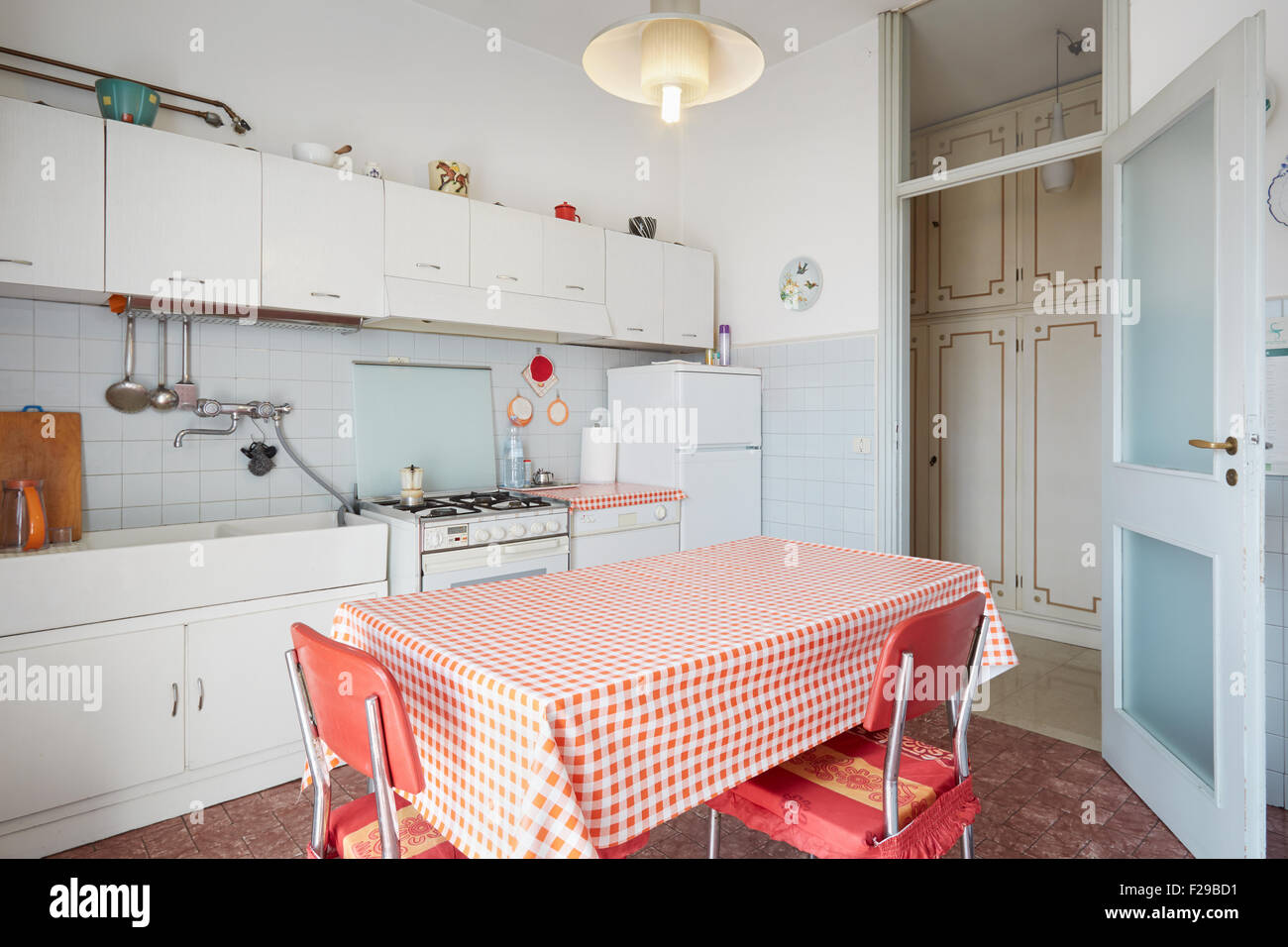 Old kitchen in normal house interior Stock Photo - Alamy