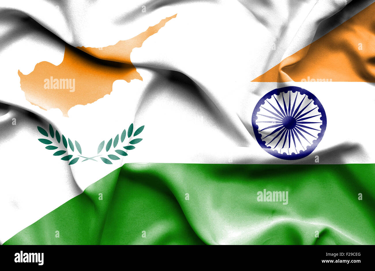 India cyprus flag hi-res stock photography and images - Alamy