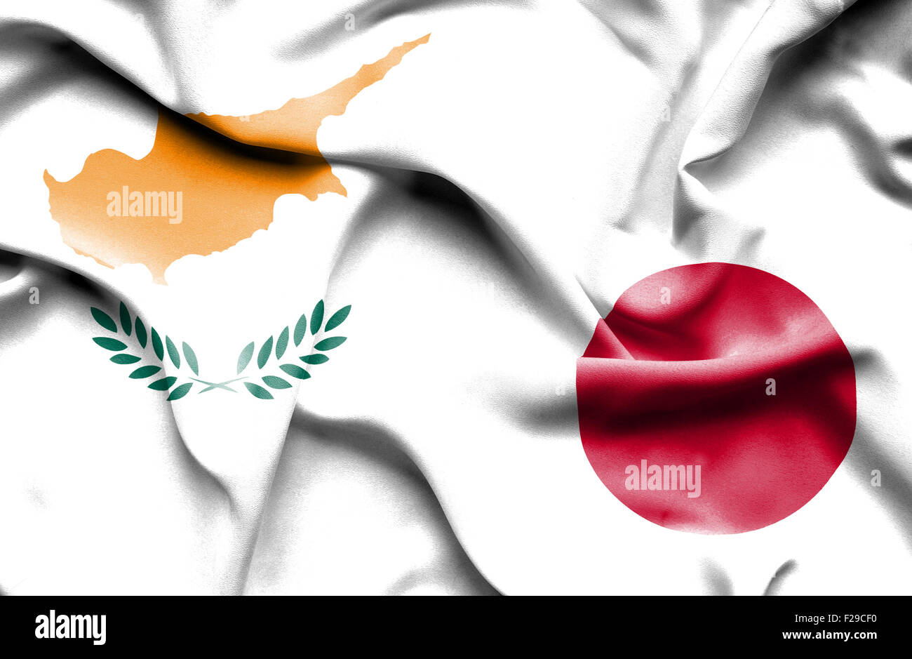 Japan cyprus flag hi-res stock photography and images - Alamy